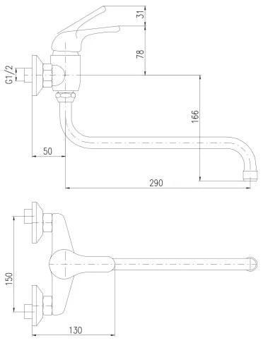 RAV Slezák SA001.5/22 - Dřezová/umyvadlová baterie SAZAVA lesklý chrom