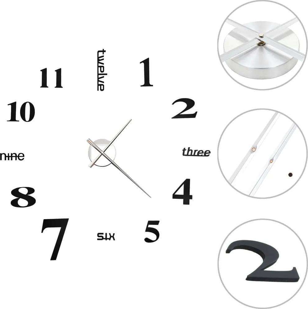 vidaXL 3D Nástěnné hodiny s moderním designem 100 cm XXL [50635] Barva: zlatá