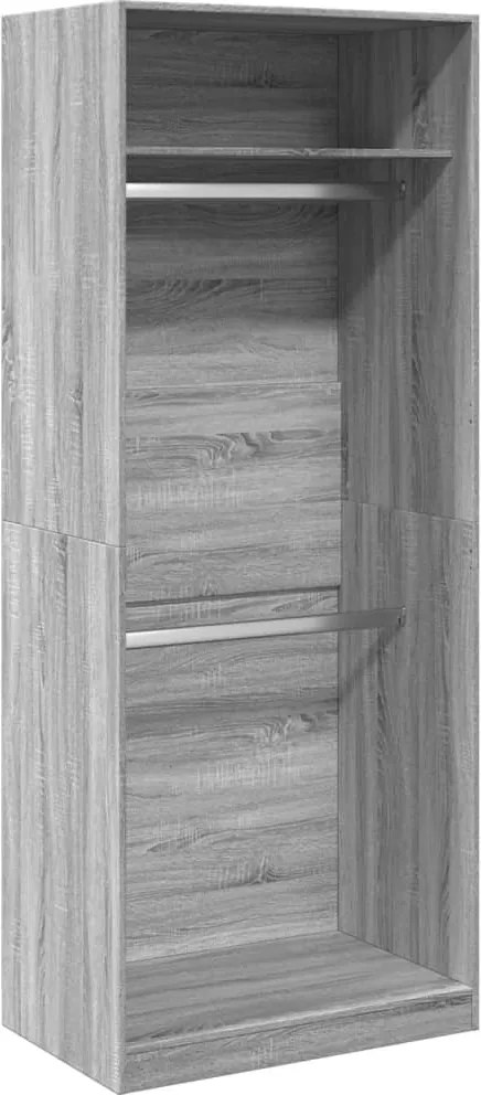 Šatní skříň šedá sonoma 80 x 50 x 200 cm kompozitní dřevo 3307797