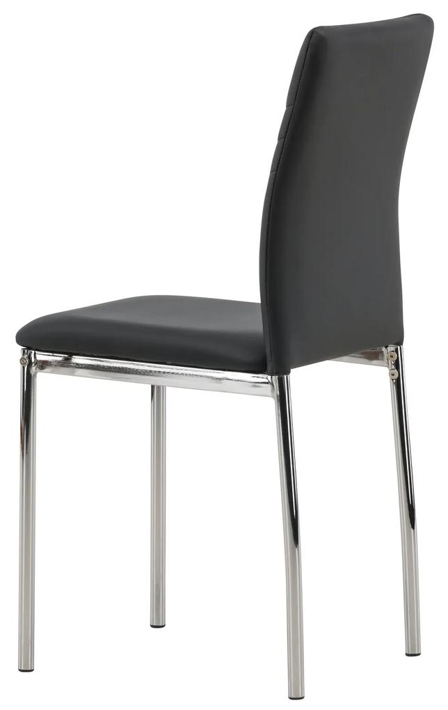 Jídelní židle Lily, 2ks, černá, 43x40x88,5