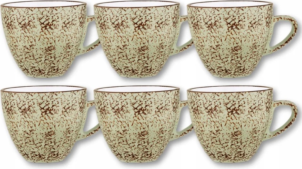 Šálek na espresso porcelánový pistáciový 75 ml Wilmax 6 kusů