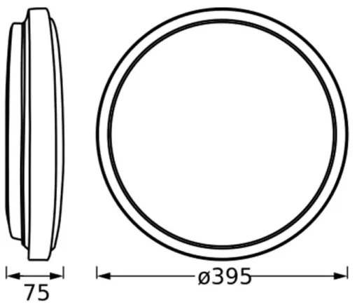 Osram - LED Stropní svítidlo ORBIS LONDON LED/24W/230V pr. 39,5 cm černá