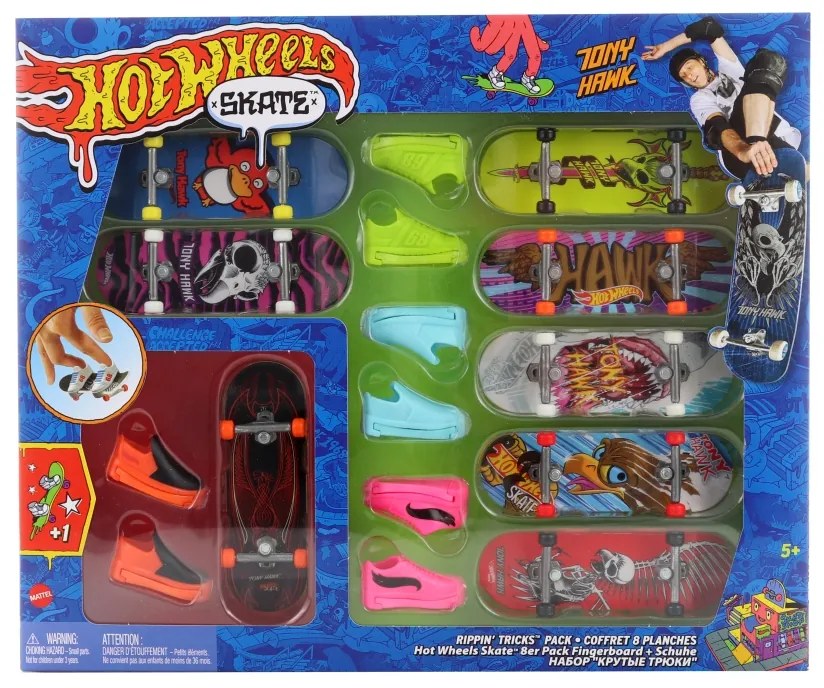 Hot Wheels 8ks fingerboard a boty HMY19