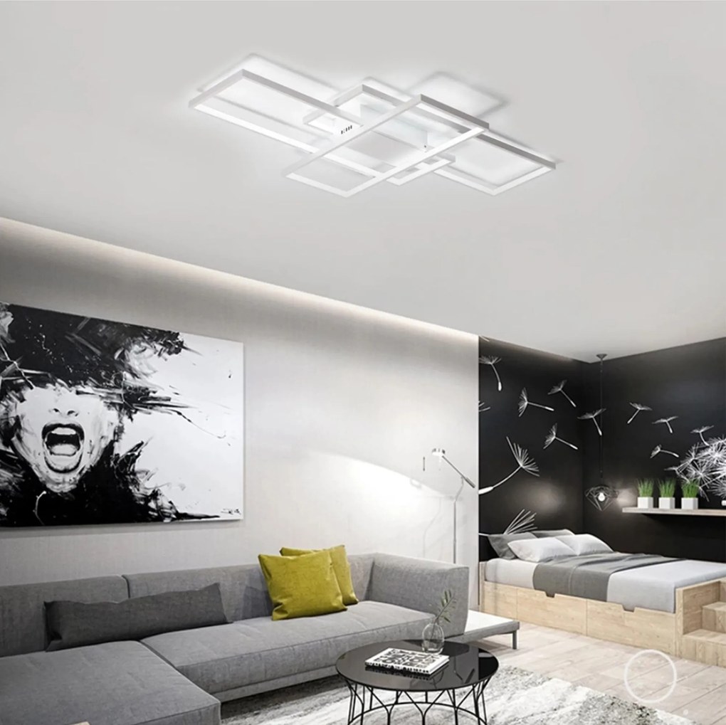 Toolight - LED stropní svítidlo + dálkové ovládání APP385-CP, chromová, OSW-07860