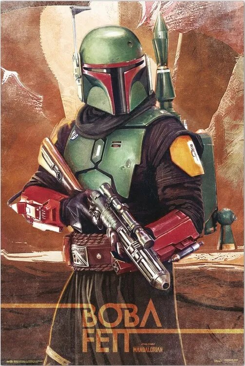 Plakát, Obraz - Star Wars: The Mandalorian - Boba Fett, (61 x 91.5 cm)