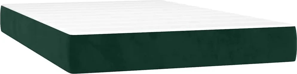 Box spring postel s matrací tmavě zelená 120 x 200 cm samet 3141176