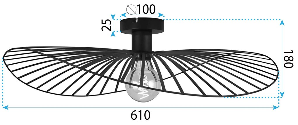 Toolight Závěsné svítidlo APP1843-1C BLACK