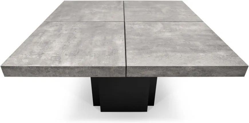 Jídelní stůl s dekorem betonu TemaHome Dusk, 130 x 130 cm