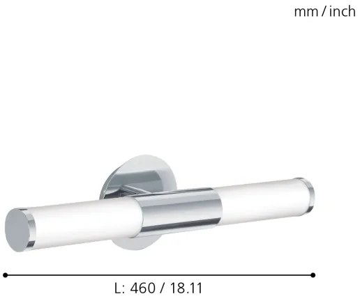 Eglo 87219 - Koupelnové nástěnné svítidlo PALMERA 2xE14/40W/230V IP44