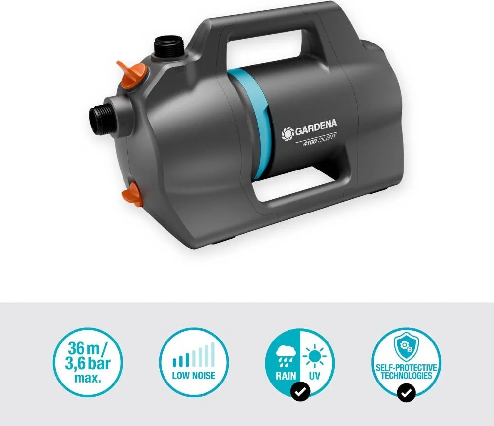 Zahradní čerpadlo Gardena 4100 Silent se sací hadicí - sada