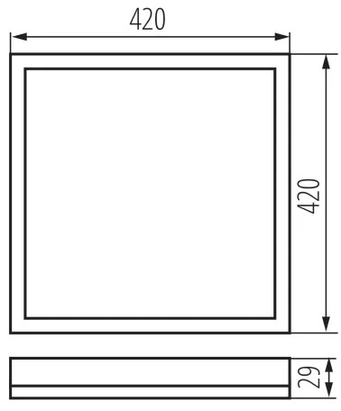 Kanlux 31534 - LED Stropní svítidlo AZPO LED/22W/230V 42x42 cm IP54 bílá