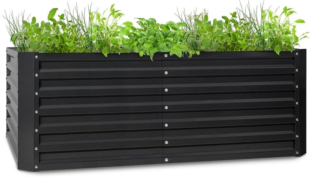 Blumfeldt High Grow Straight vyvýšený záhon 200x60x100cm 1200l ocel