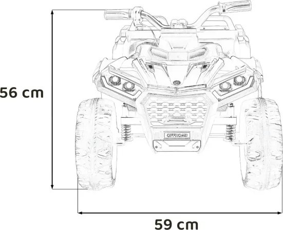 Elektrická čtyřkolka Quad Sport TX 4×4 červená
