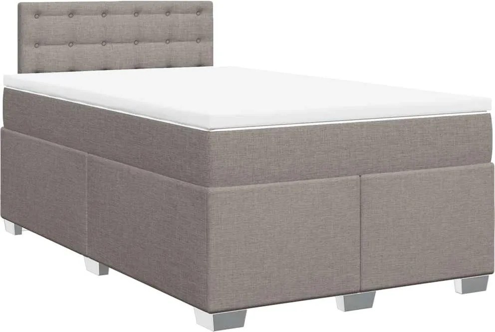 Box spring postel s matrací taupe 120x190 cm textil 3285845
