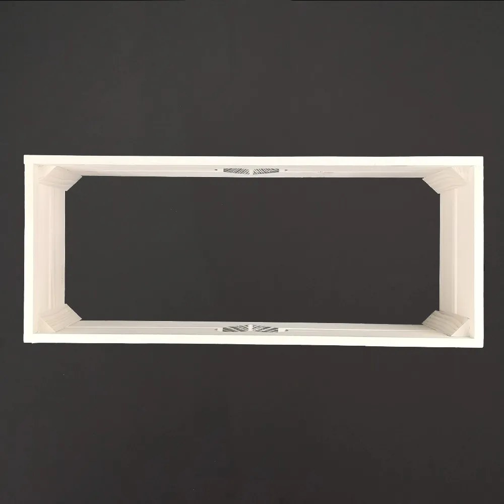 AMADEA Dřevěný obal s truhlíkem se srdcem bílý, 52x21,5x17cm Český výrobek