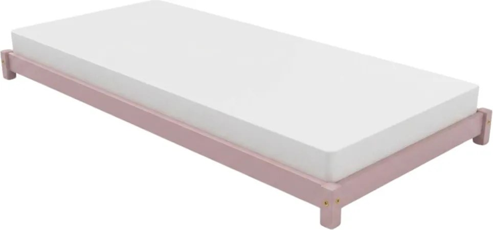 Benlemi Dřevěné dětské jednolůžko LUCKY Zvolte barvu: Světle šedá, Zvolte rozměr: 80x190 cm, Zvolte zábranu: S přední zábranou