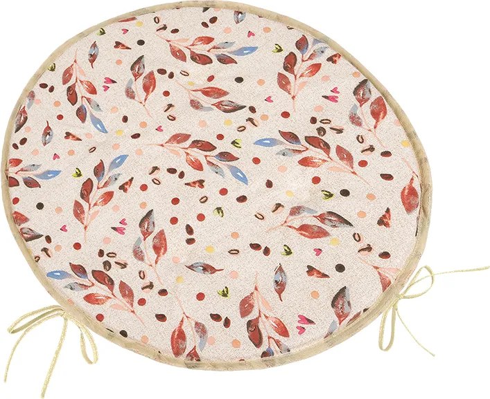 Bellatex Sedák BERTA kulatý hladký Hnědá,Béžová 40 cm, (průměr)