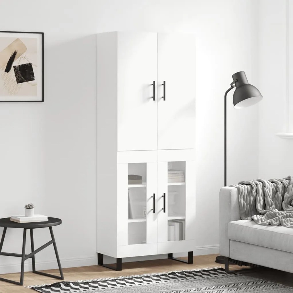 Skříň highboard bílá 69,5 x 34 x 180 cm kompozitní dřevo 3195755