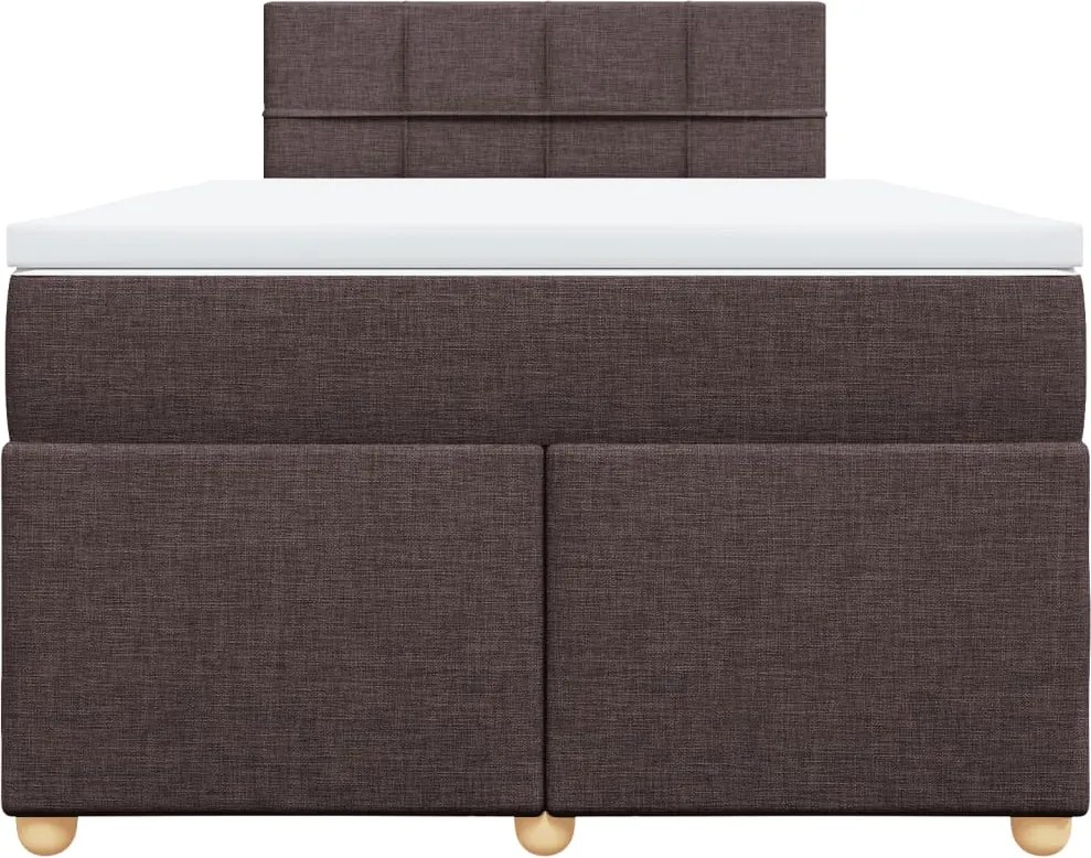 Box spring postel s matrací tmavě hnědá 120x200 cm textil 3286650