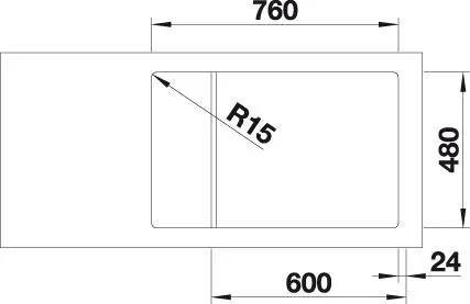 Nerezový dřez Blanco LEMIS XL 6 S-IF Compact 525111 nerez kartáčovaný