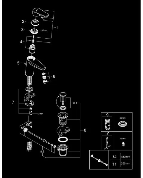 GROHE 3319020E - Umyvadlová baterie EURODISC COSMOPOLITAN velikost S chrom