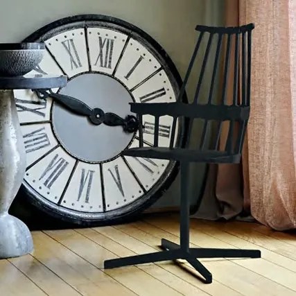 Otáčecí křeslo Comback žlutá/černá, Kartell - 5952