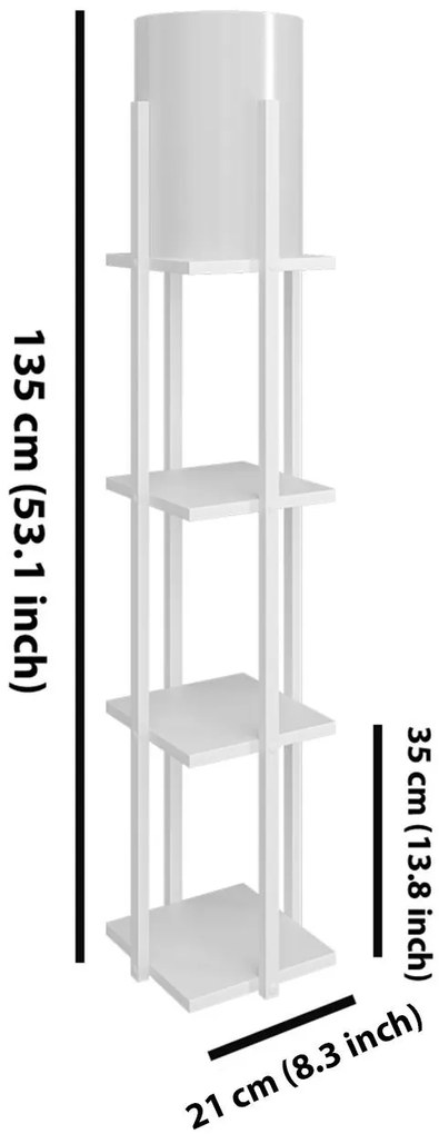 Stojací lampa Nora I bílá