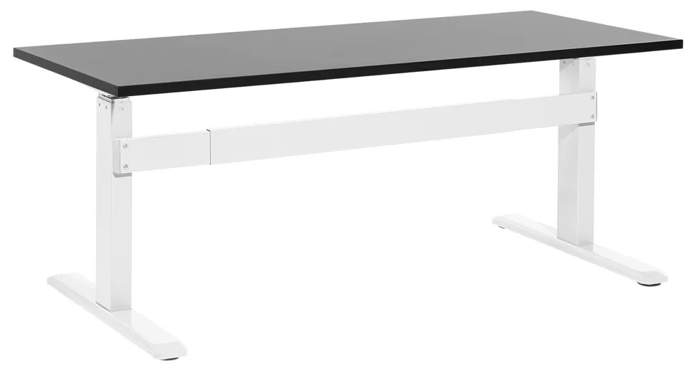 Elektricky nastavitelný psací stůl 160x70 cm černý-bílý UPLIFT