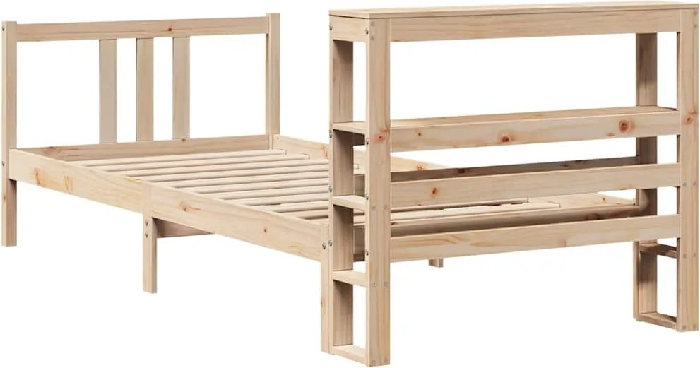 Rám postele s čelem 75 x 190 cm masivní borovice 3305953