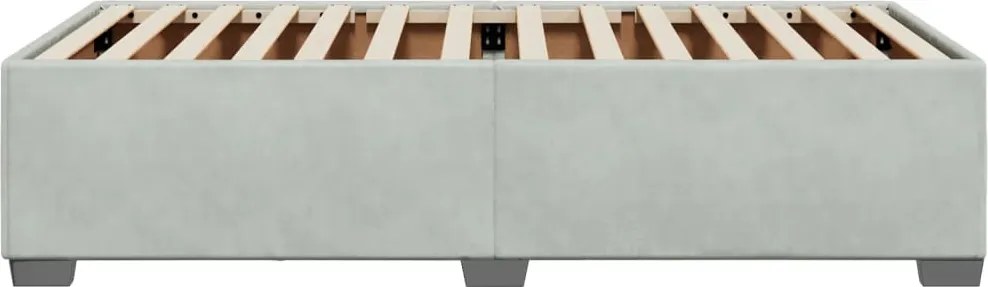 Rám postele bez matrace světle šedý 90 x 200 cm samet 3284607