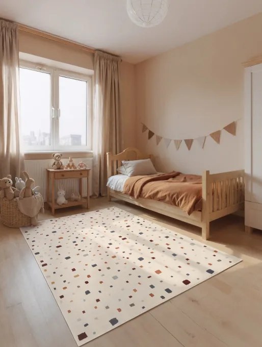 Koberec Hanse Home ADVENTURES FUNNY SQUARES krémový