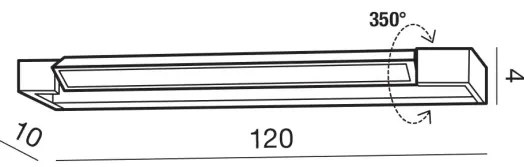 LED nástěnné svítidlo Dali 30 4000K zlatá