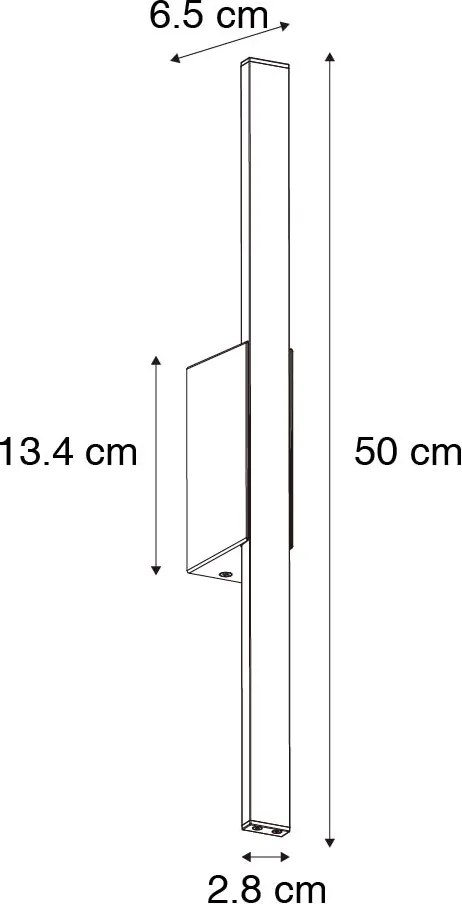 Moderní venkovní nástěnné svítidlo černé vč. LED IP54 - Jamal
