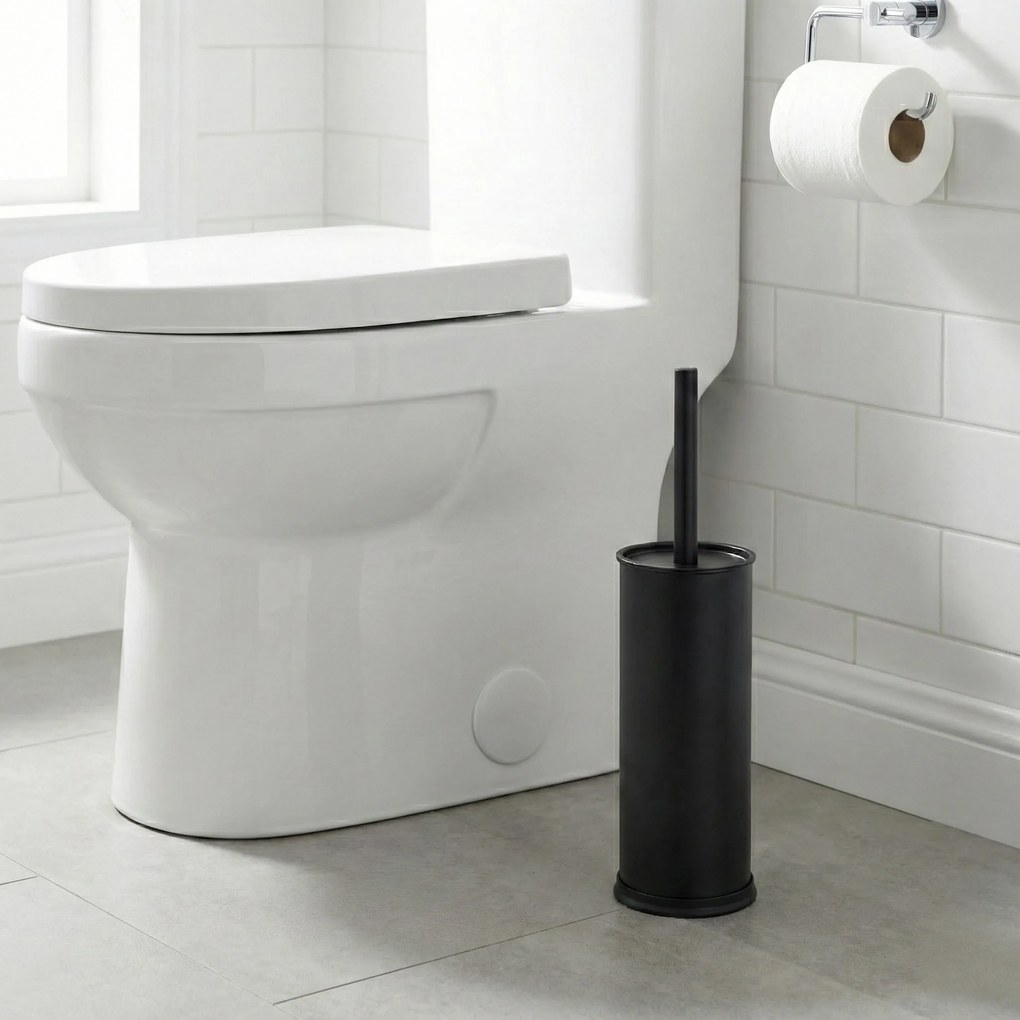 Stojan na WC štětku STAV, černý, výška 38 cm
