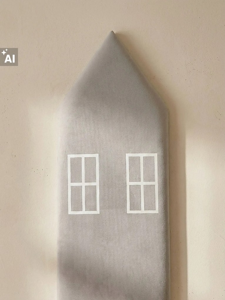 Sinsay - Čalouněný panel s motivem domku - šedá