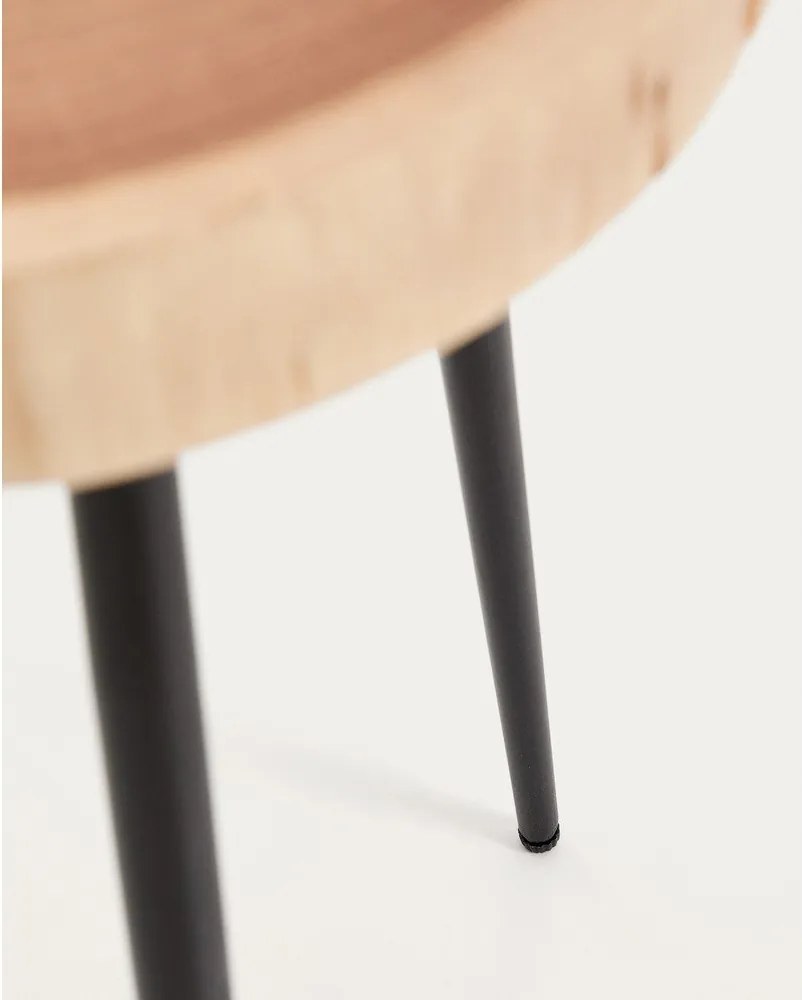 Kulatý odkládací stolek s deskou z akácie 35x35 cm Tanive – Kave Home