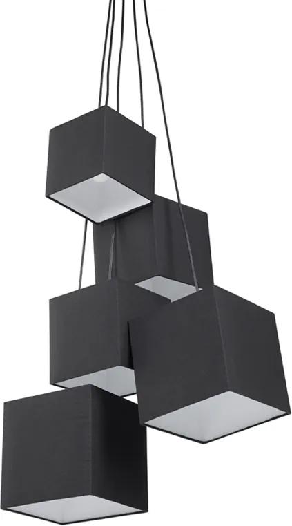 Moderní černá závěsná stropní lampa - MESTA