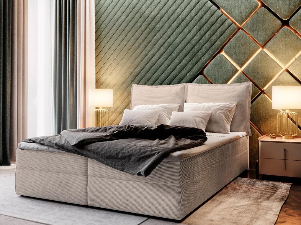 MSL Kontinentální čalouněná postel LOTO (180 x 200 cm) Barva látky: MONOLITH 29