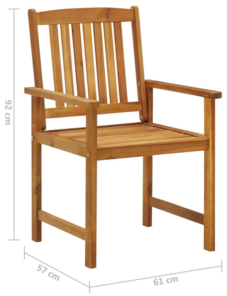 Zahradní židle s poduškami 8 ks masivní akáciové dřevo,  3078197