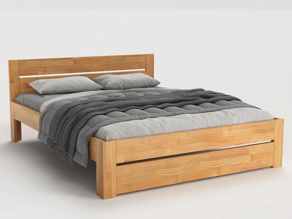 Vysoká postel z bukového dřeva 180x200 cm Bilbao
