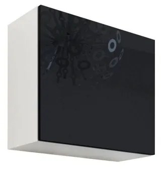 Čtvercová skříňka Zigo, Barva: šedá / šedá lesk
