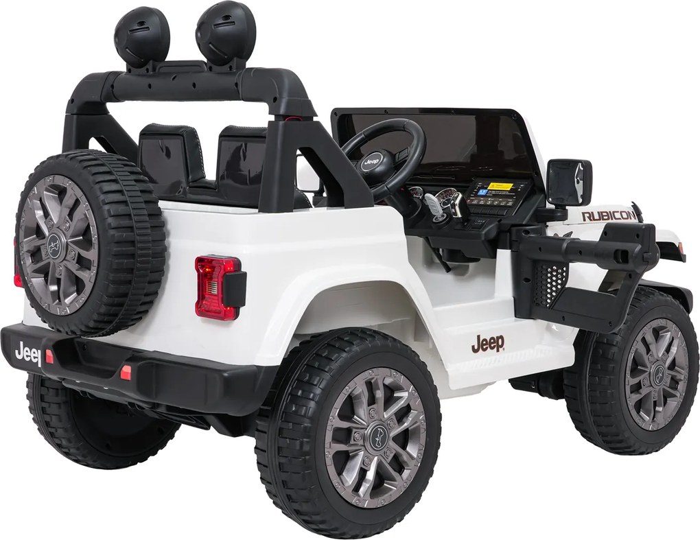 Ramiz Jeep Wrangler Rubicon LIFT elektrické autíčko pro děti bílé