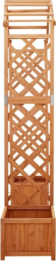 vidaXL Zahradní pergola s truhlíky masivní jedle [316388] Barva: Hnědá