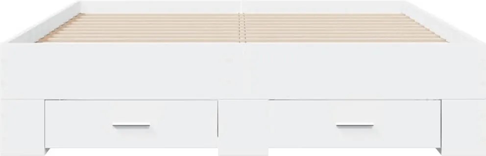 Rám postele se zásuvkami bílý 120 x 200 cm kompozitní dřevo 3280391