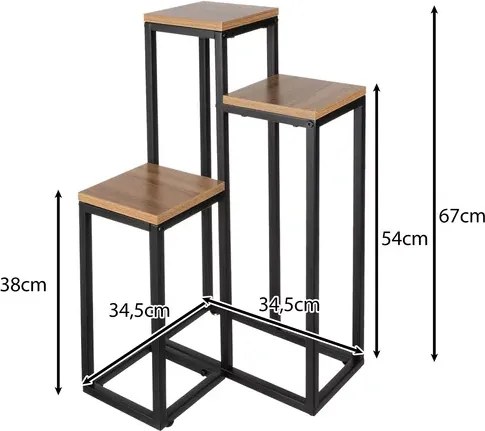 Květinový stolek - 3 úrovňový