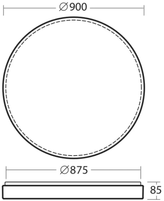 Osmont Delia 5, stropní svítidlo z polymetylmetakrylátu, 6xE27, prům. 90cm