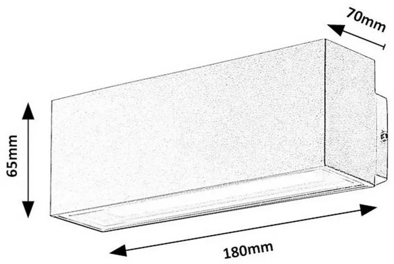 Rabalux 77076 venkovní nástěnné LED svítidlo Mataro 10 W, bílá