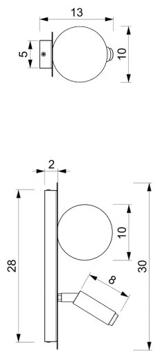 Nástěnné bodové svítidlo SIRIO 2xG9/25W/230V černá