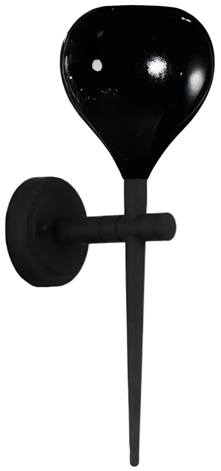 Designové nástěnné svítidlo Aga černé