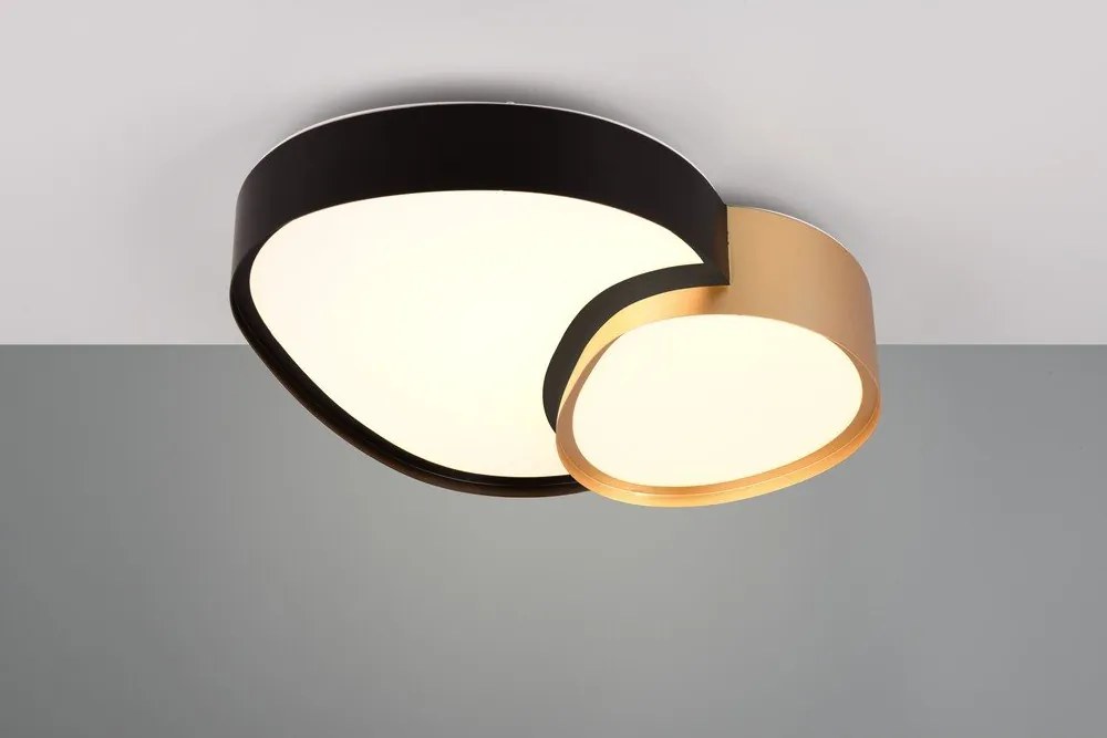 LED stropní svítidlo v černé a zlaté barvě 36x43.5 cm Rise – Trio